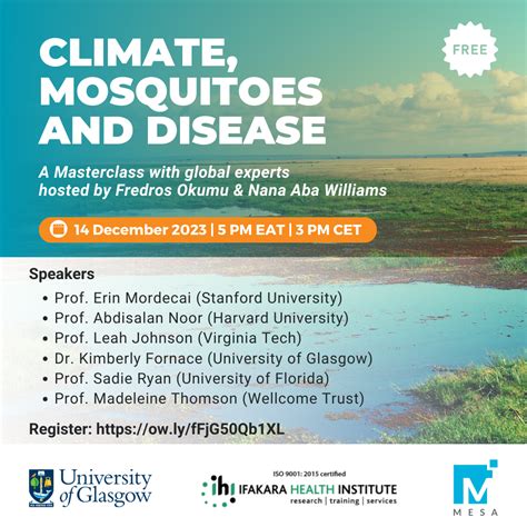Masterclass Climate Mosquitoes And Diseases Mesa