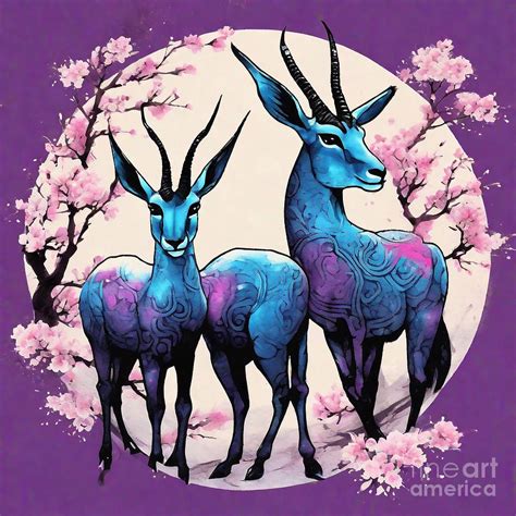 Arte Cute Springboks Zen Painting By Adrien Efren Fine Art America