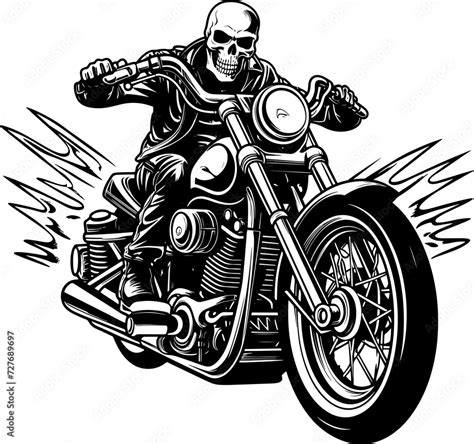 Skeleton Biker Svg Skeleton Svg Biker Svg Biker Clipart Motorcycle