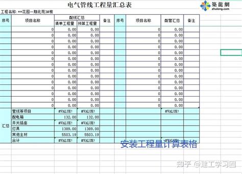 全套自动计算工程量表格，让你的算量工作不再出错让工作不再繁杂 知乎