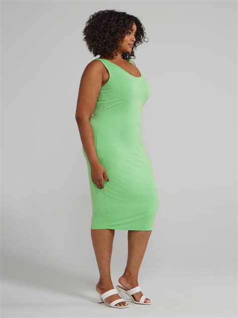 Plus Size Ftf Signature Sleeveless Everyday Midi Dress Fashion To Figure