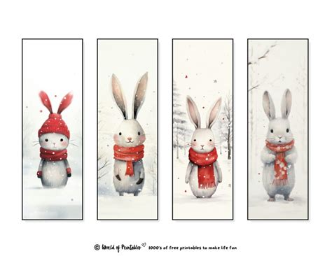 Christmas Bookmarks 150 Free Printables World Of Printables