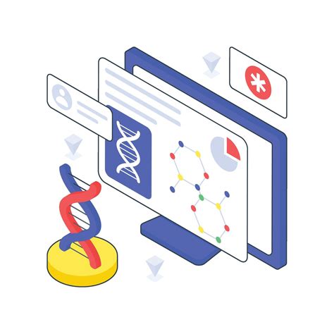 Dna Report Isometric Colored Illustration Eps File Stock Illustration 54706175 Vector Art At