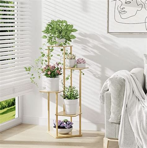 Mudeela Plant Stand Indoor 5 Tier Tall Plant Shelf Plant Holders