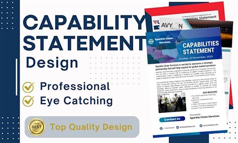 Design Federal Government Contract Capability Statement Capability