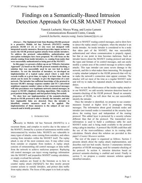 Findings On A Semantically Based Intrusion Detection Approach For