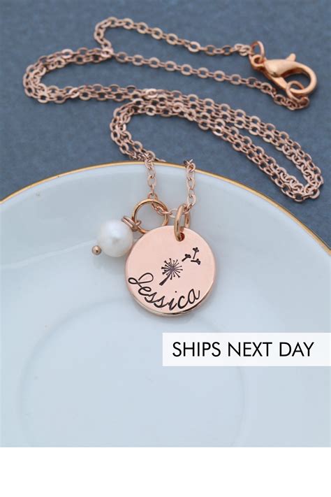Wish Necklace Dandelion Wish Jewelry Make A Wish T Etsy