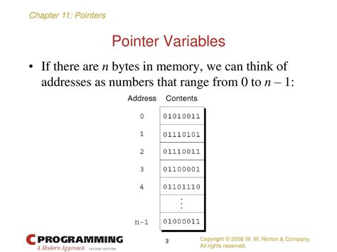 Pointers Chapter 11 Copyright © 2008 W W Norton And Company Ppt Download