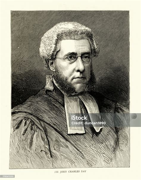 존 찰스 데이 경 영국 판사 빅토리아 시대 영국 법사 1880 년대 19 세기 1880 1889 년에 대한 스톡 벡터 아트 및 기타 이미지 1880 1889 년 19