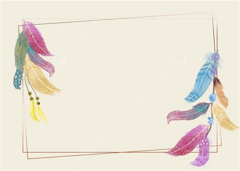 Feather Minimalist Art Bohemian Watercolor Background Wallpaper