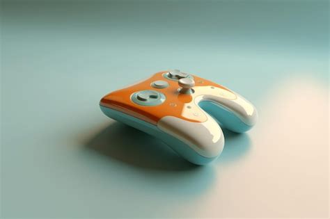 Premium Ai Image An Orange And White Controller With The Number 2 On It