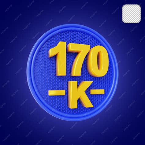 Premium Psd 170k Numeric With Stage 3d Illustration