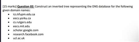 Solved 15 ﻿marks ﻿question 02 Construct An Inverted Tree