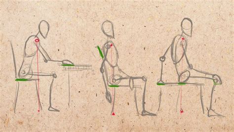 рисуем человека сидящего на стуле Human Figure Sketches Figure