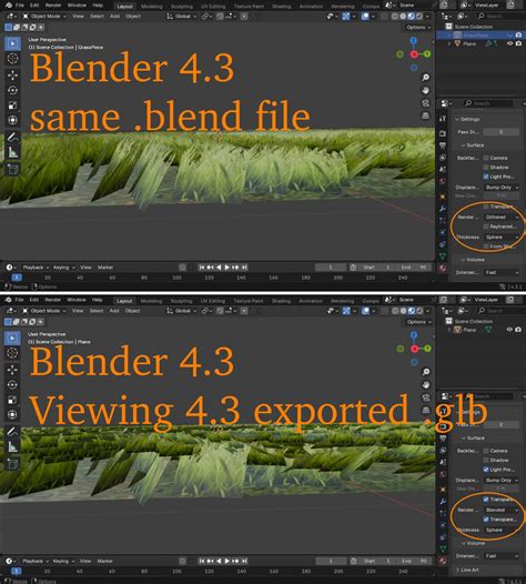 Bug Blender 4 3 Ignores Render Method Dithered When Exporting To Gltf Materials And