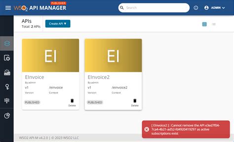 Getting Cannot Remove The Api In Wso2 Api Manager