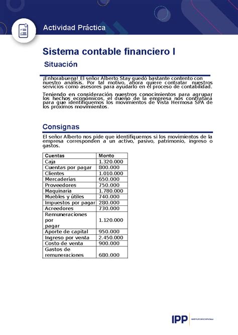 Actividad 2 5 sistema contable financiero api2 Actividad Práctica