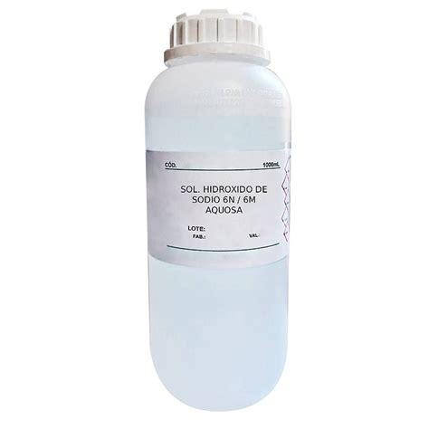 Solução De Hidróxido De Sódio 6n 6m Aquosa 1000ml Loja Do Laboratório