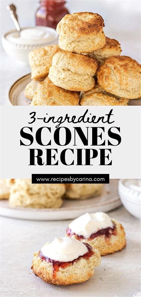 Easy 3 Ingredient Scones Recipe Recipes By Carina Recipe In 2024