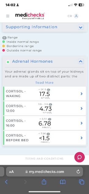 Medichecks Cortisol Saliva Stress Test Results Thyroid UK