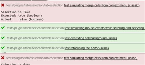 Failing Tableselection Tests · Issue 1944 · Ckeditorckeditor4 · Github