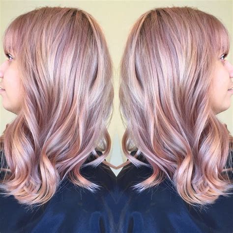 Dusty Rose Gold Muted Mauve Pastel Color Rose Hair Rose Gold Hair