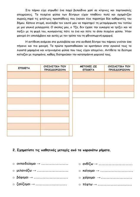 Επίθετα και επιθετικές μετοχές 6261224 Μαρινα Μπιτσακη