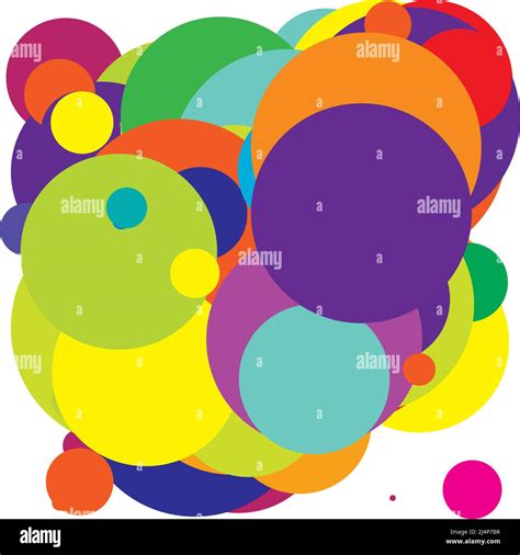 Abstract Overlapping Circles Pattern Vector Illustraiton Stock Vector Illustration Clip Art