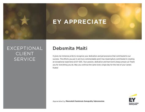 Debsmita Maiti On Linkedin Eygds Big4 Eyappreciate Eyexceptionalclientservice