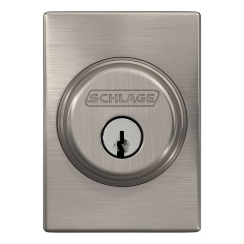 Schlage Single Cylinder Satin Nickel Single Cylinder Deadbolt In The