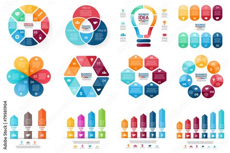 Vector Infographic Set Template For Cycle Diagram Graph Stock Vector Adobe Stock