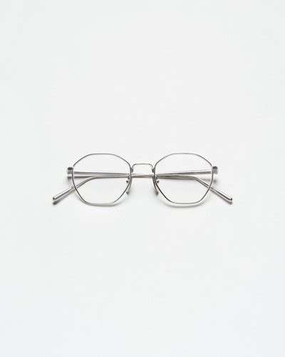 Octagon Optic Silver Stainless Steel Eyeglass Frame Chimi