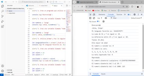 Desafío Hora De Practicar Lógica De Programación Sumérgete En La