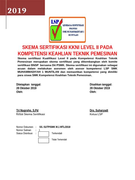 0 Ruang Lingkup Skema Tp Kkni Level Ii Pdf