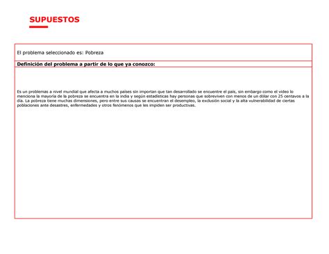 Supuestos Nananananananana SUPUESTOS El Problema Seleccionado Es
