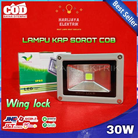 Jual WINGLOCK LAMPU SOROT LED TEBAL 30 WATT COB TEMBAK FLOODLIGHT