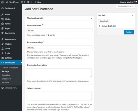 replacing default shortcodes using the shortcode creator add on