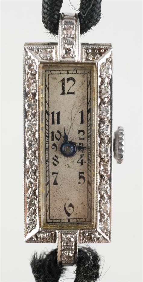 Sold At Auction Antique Platinum Art Deco Ladies Watch