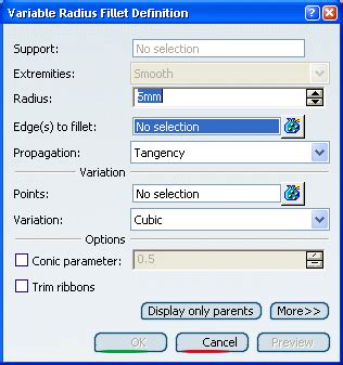Creating A Variable Radius Fillet