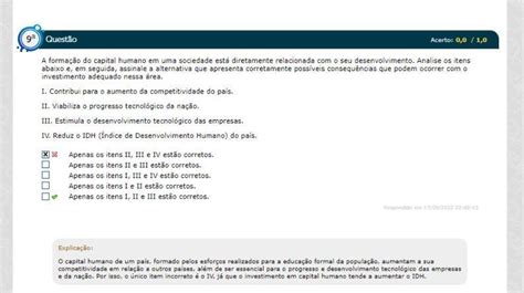 A Forma O Do Capital Humano Em Uma Sociedade Est Diretamente