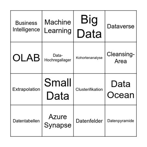 Data Bs Bingo Card