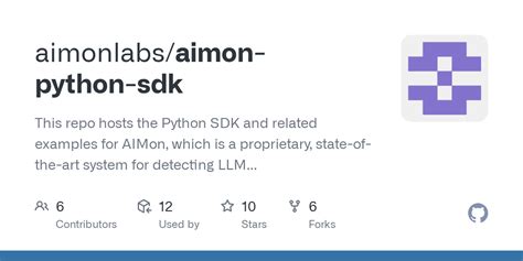 Github Aimonlabsaimon Python Sdk This Repo Hosts The Python Sdk And Related Examples For