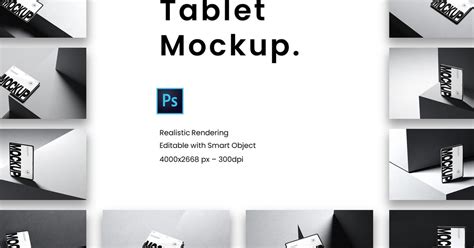Tablet Mockup With Angular Concrete Background Product Mockups Ft Tablet And Device Envato