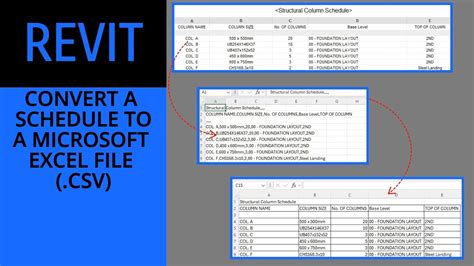 Revit Structures Part 12 Convert A Schedule To Excel File Csv