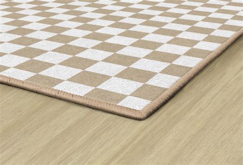 Brown And White Checkerboard Rug Neutral Classroom Rug Sweater Wea