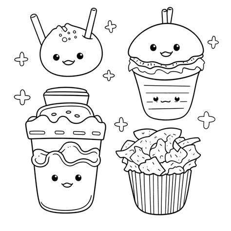 어린이와 성인을 위한 귀여운 과일 주스 흑백 색칠 페이지 라인 아트 간단한 만화 스타일 행복하고 귀엽고 재미있습니다 프리미엄 벡터