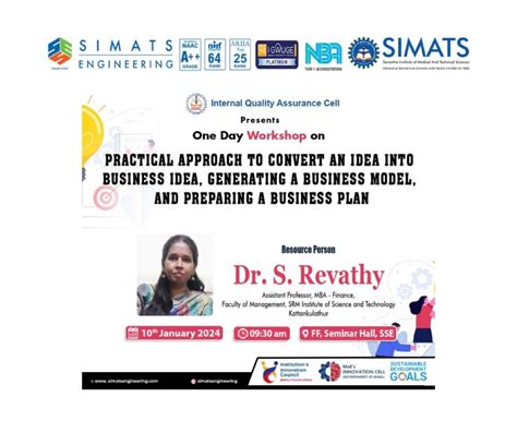 Simats Engineering On Linkedin Workshop