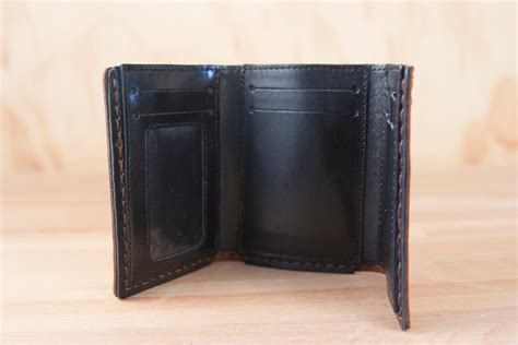 Custom Mens Wallet Personalized Trifold Leather Wallet In Etsy