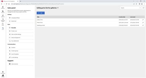 Comment Tablir Des Listes De Prix Sur Saal Photo Portal