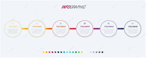 Vector Infographic Timeline Template A Rounded Workflow Layout With 6 Steps Vector Background